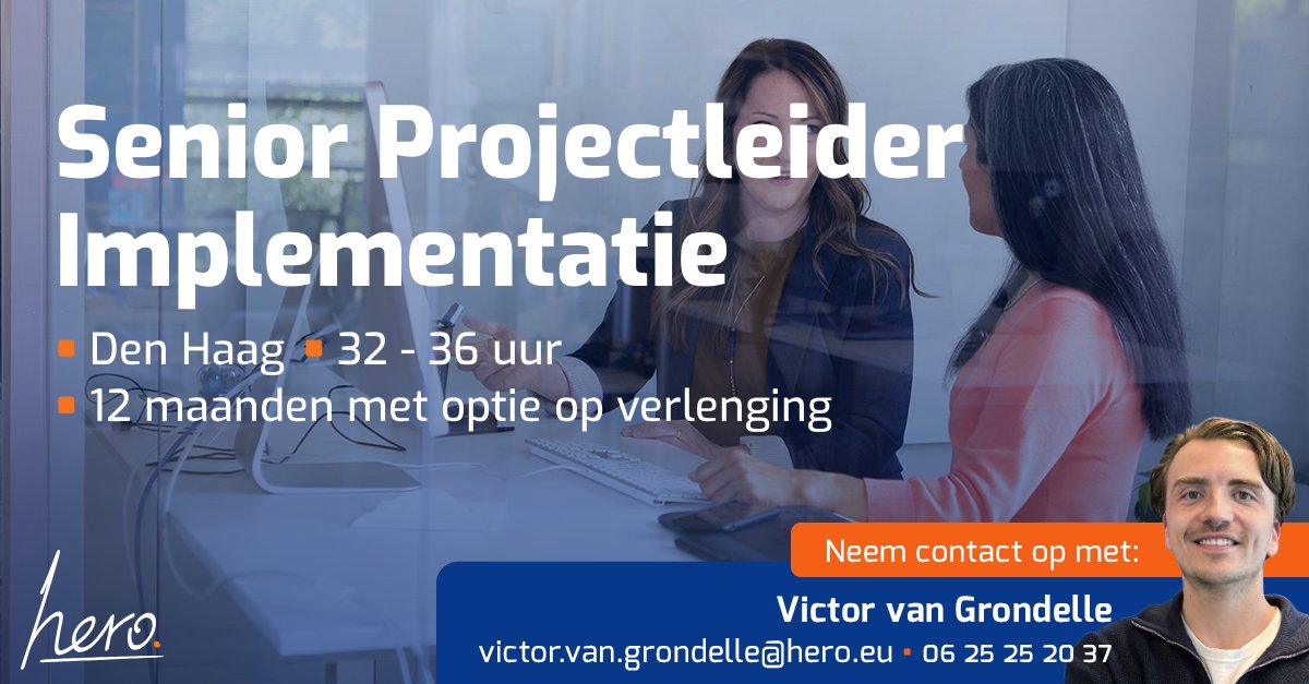 Senior Projectleider Implementatie - Hero Interim Professionals