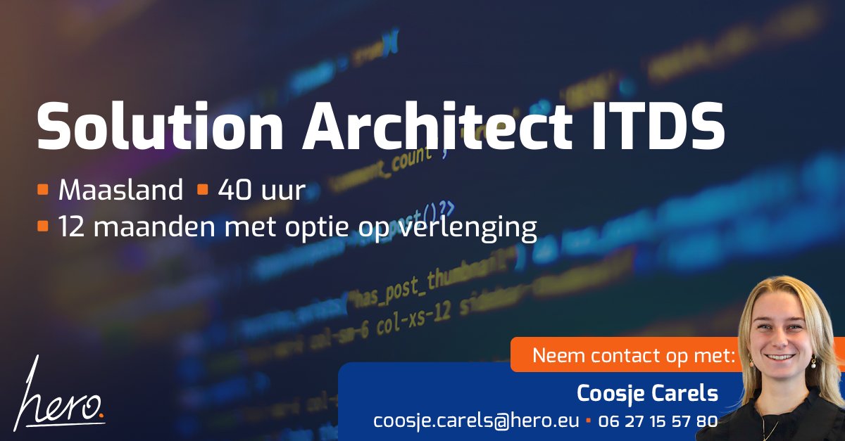 Solution Architect ITDS - Hero Interim Professionals