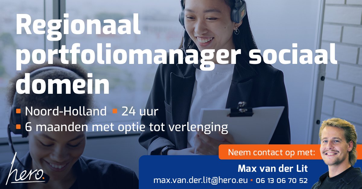 Regionaal portfoliomanager sociaal domein - Hero Interim Professionals