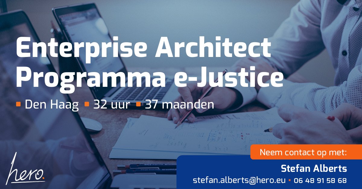 Enterprise Architect Programma e-Justice - Hero Interim Professionals