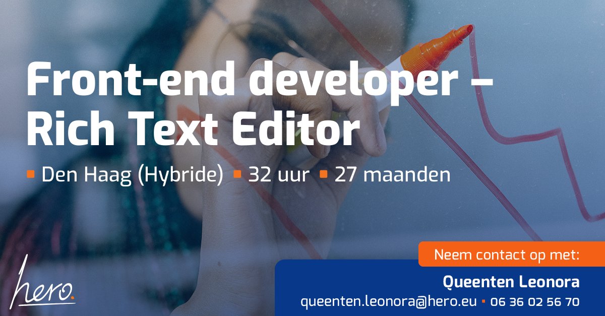 Front-end developer – Rich Text Editor - Hero Interim Professionals
