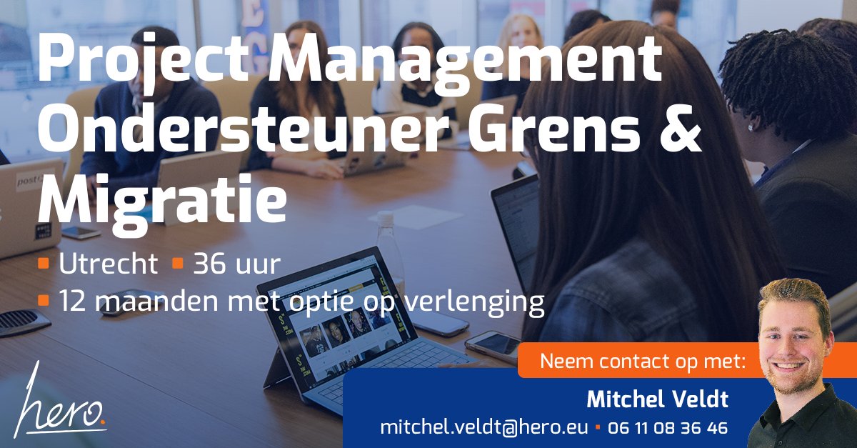 Project Management Ondersteuner Grens & Migratie - Hero Interim Professionals