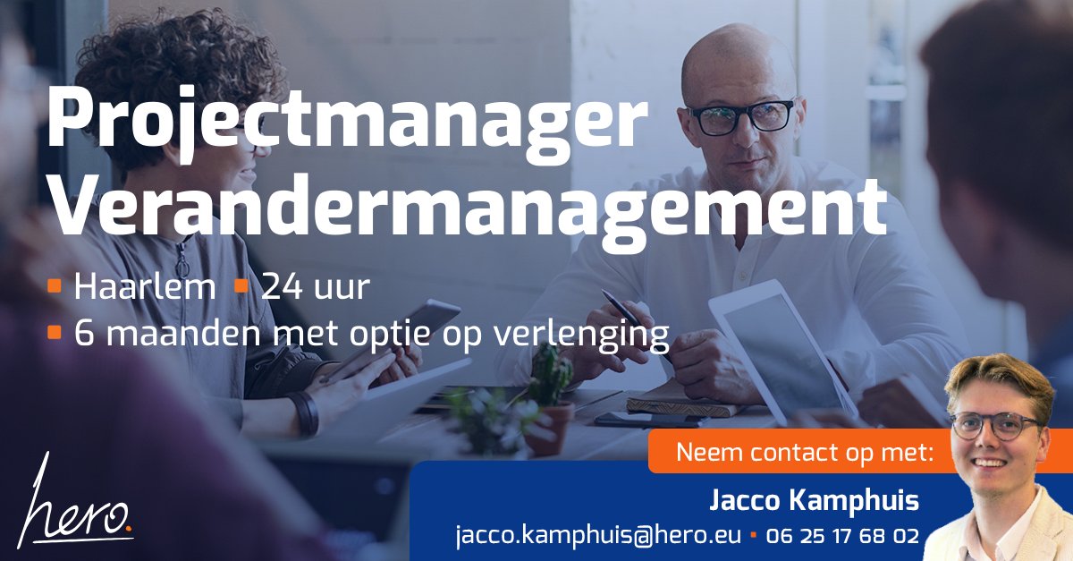 Projectmanager Verandermanagement - Hero Interim Professionals