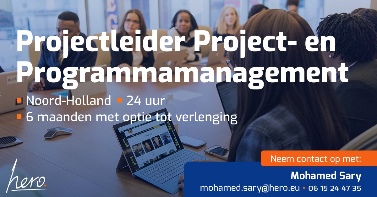 Projectleider Project- en Programmamanagement - Hero Interim Professionals