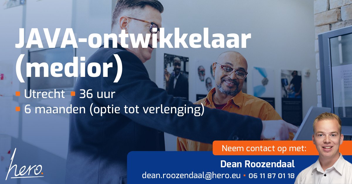 JAVA-ontwikkelaar (medior) - Hero Interim Professionals